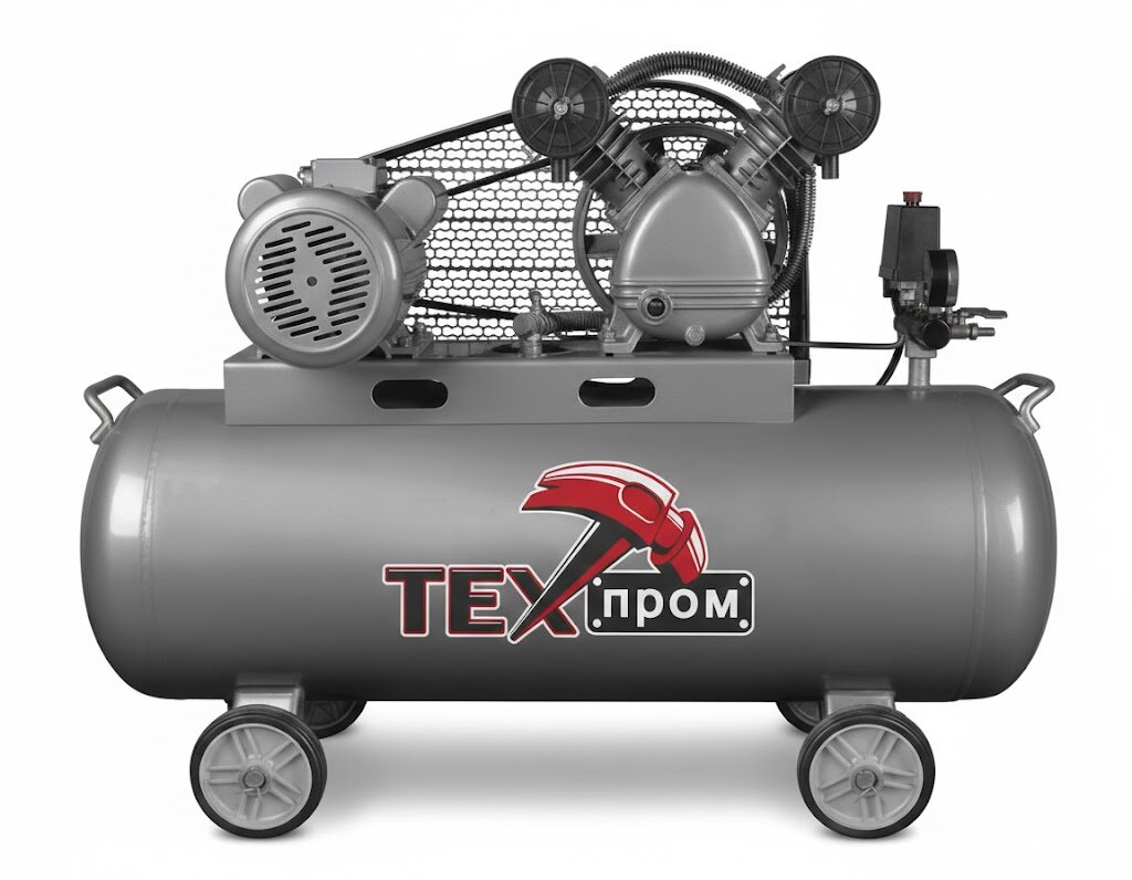 Компрессор воздушный Техпром КМР-335/100, 2.5кВт, 335л/мин, ресивер 100л, 8бар