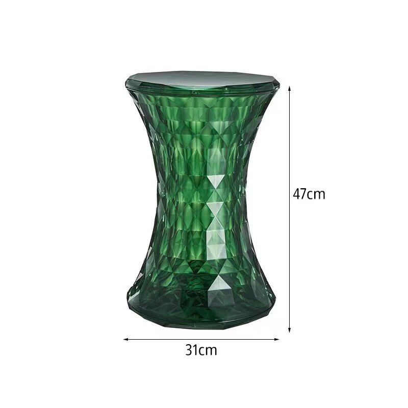 Табурет "Чудесный сад" Stone, прозрачный, арт-дизайн, оранжевый