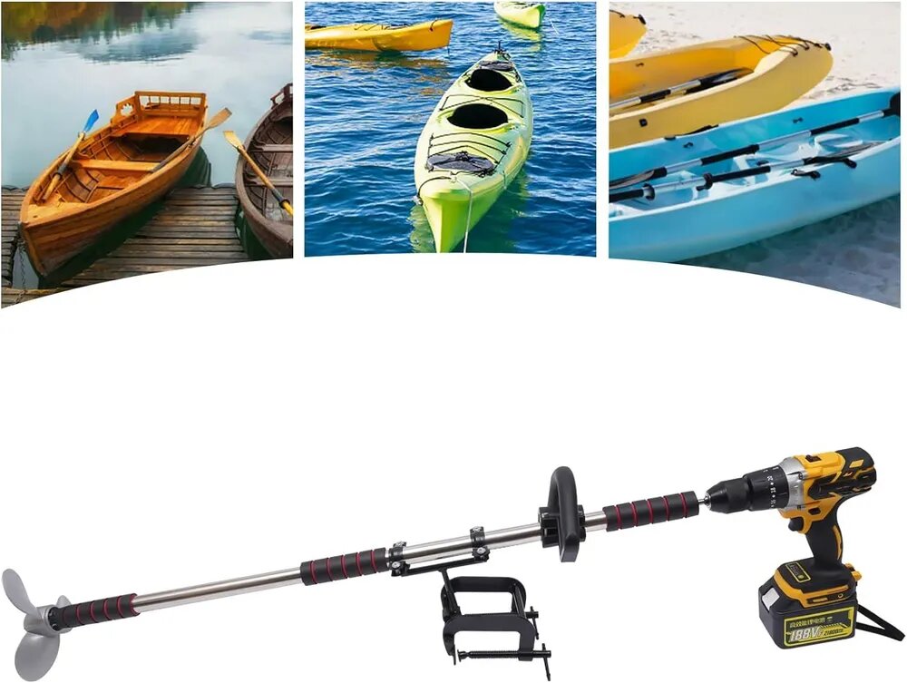 Лопасть весла для электродрели, длина 100 см, черный цвет, для подвесного мотора