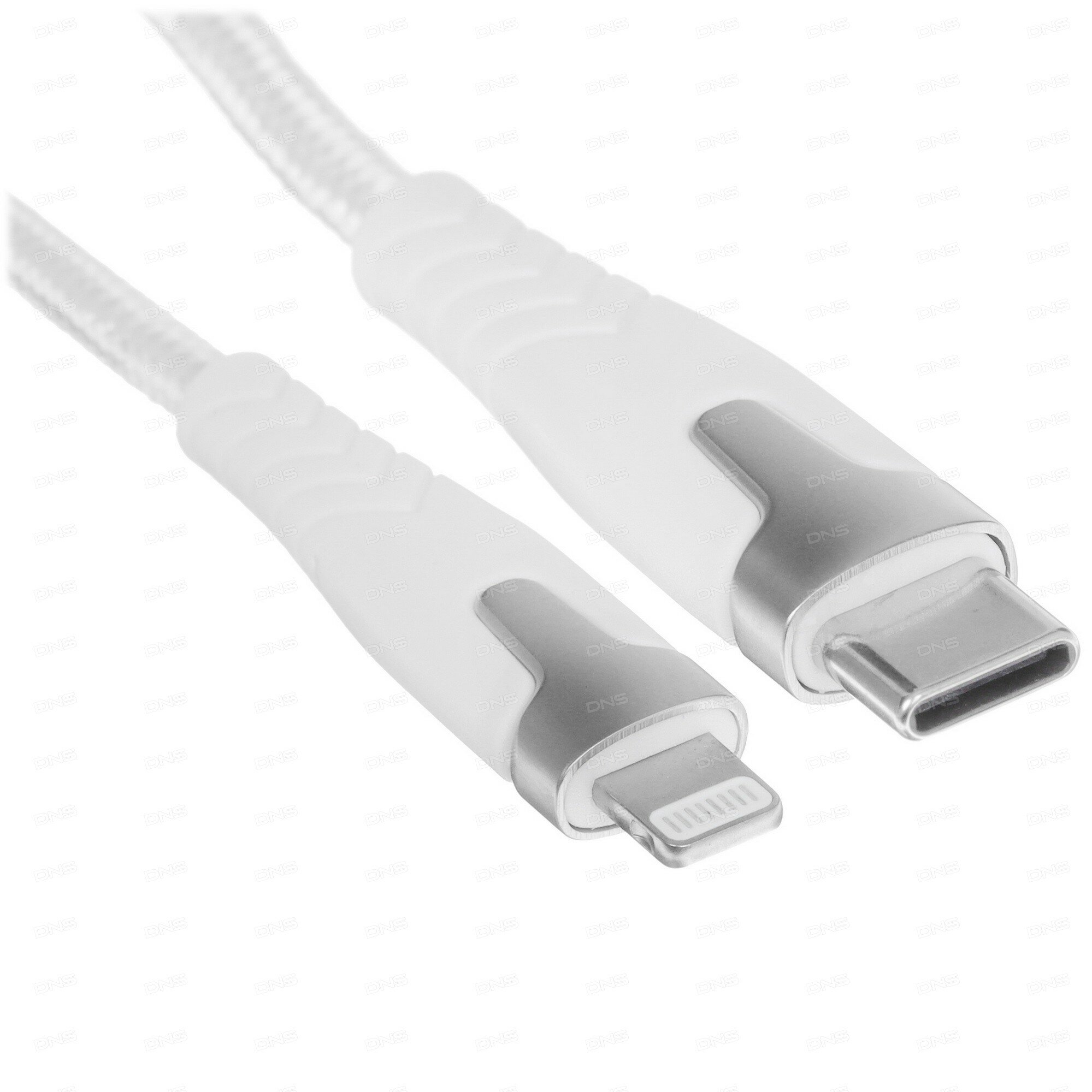 Кабель круглый KEYRON Lightning 8-pin MFI - USB Type-C белый 1.5 м