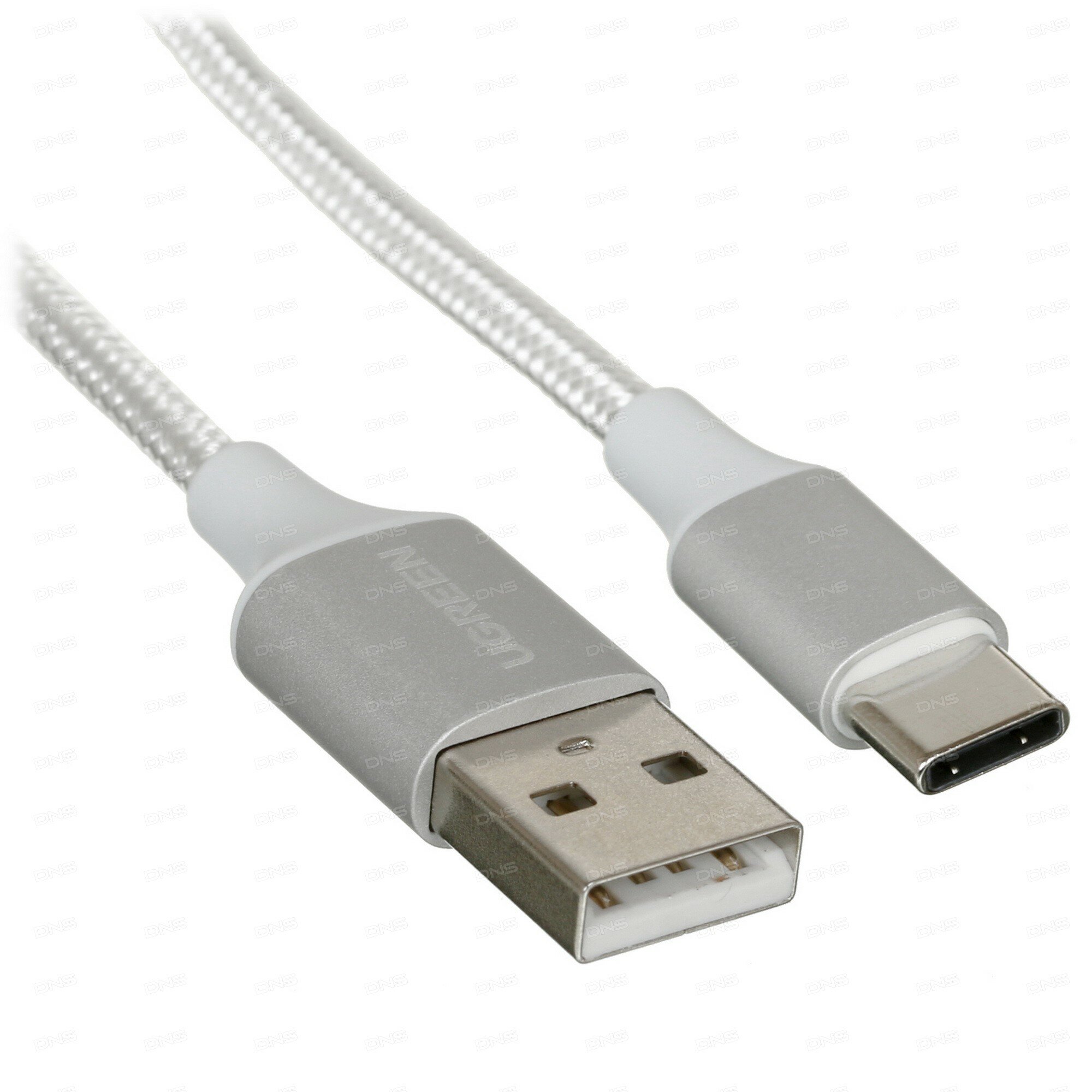 Кабель круглый Ugreen USB Type-C - USB 2.0 Type-A белый 1 м