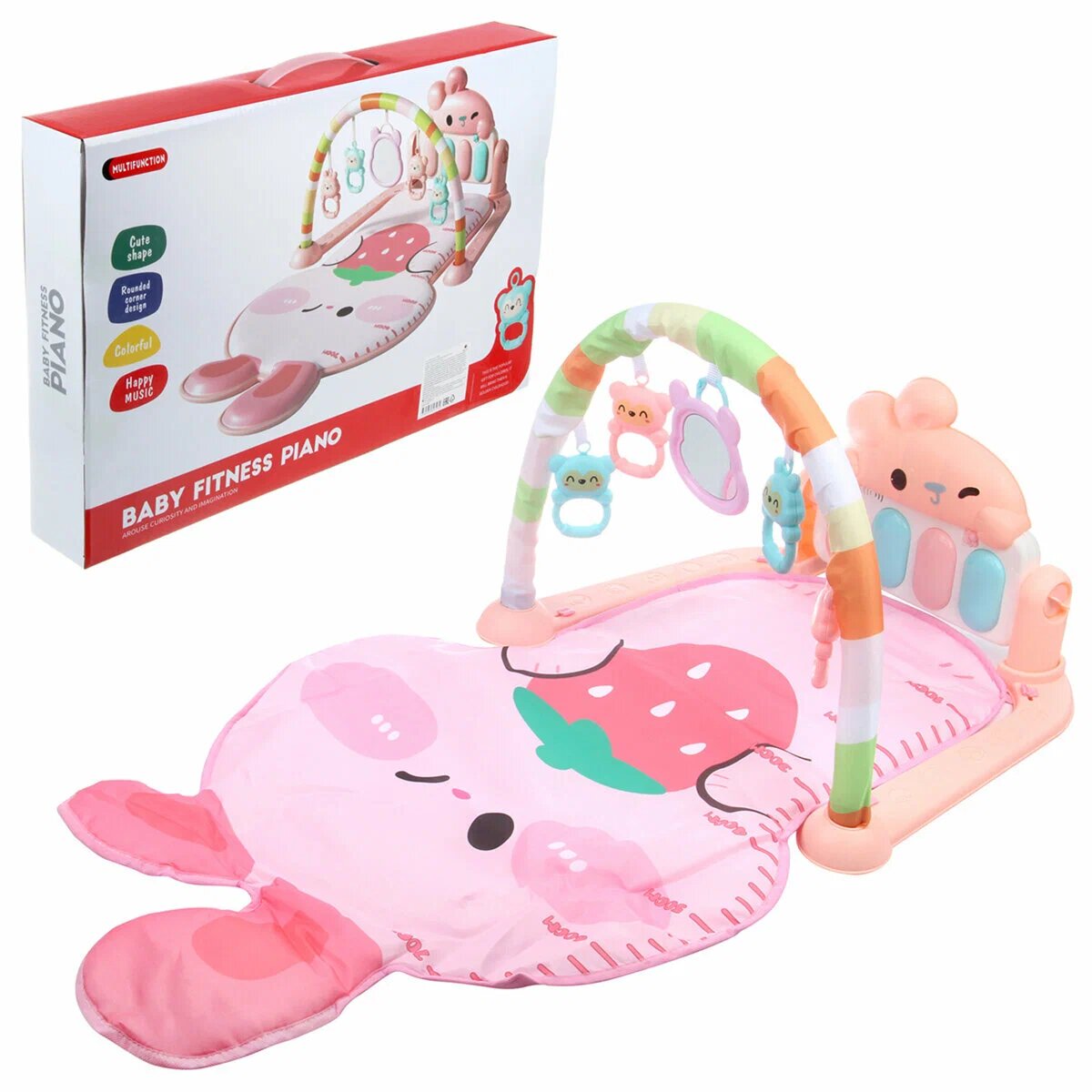 Развивающий коврик; музыкальный с пианино; детский игровой коврик с рождения 0+