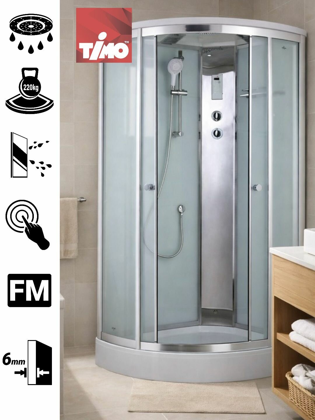 Душевая кабина 120*85 T-8802RF