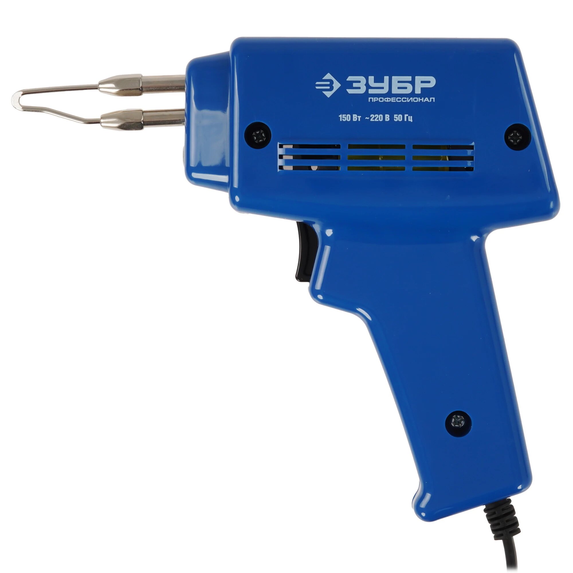 Паяльник Зубр 55412-H4z01 Профессионал, синий, импульсный, 150 Вт