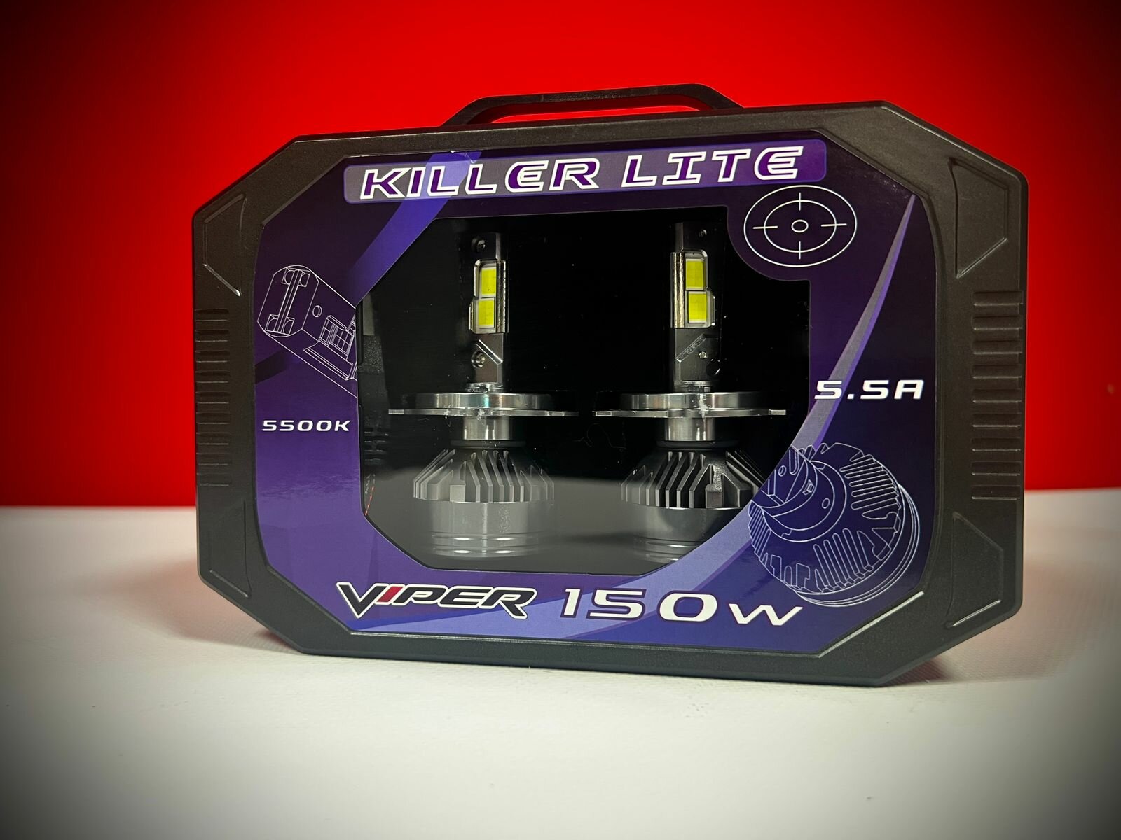 Светодиодные LED лампы Н4 для ВАЗ 2113 2114 2115 - VIPER KILLER LITE 150W 5500K 12500LM