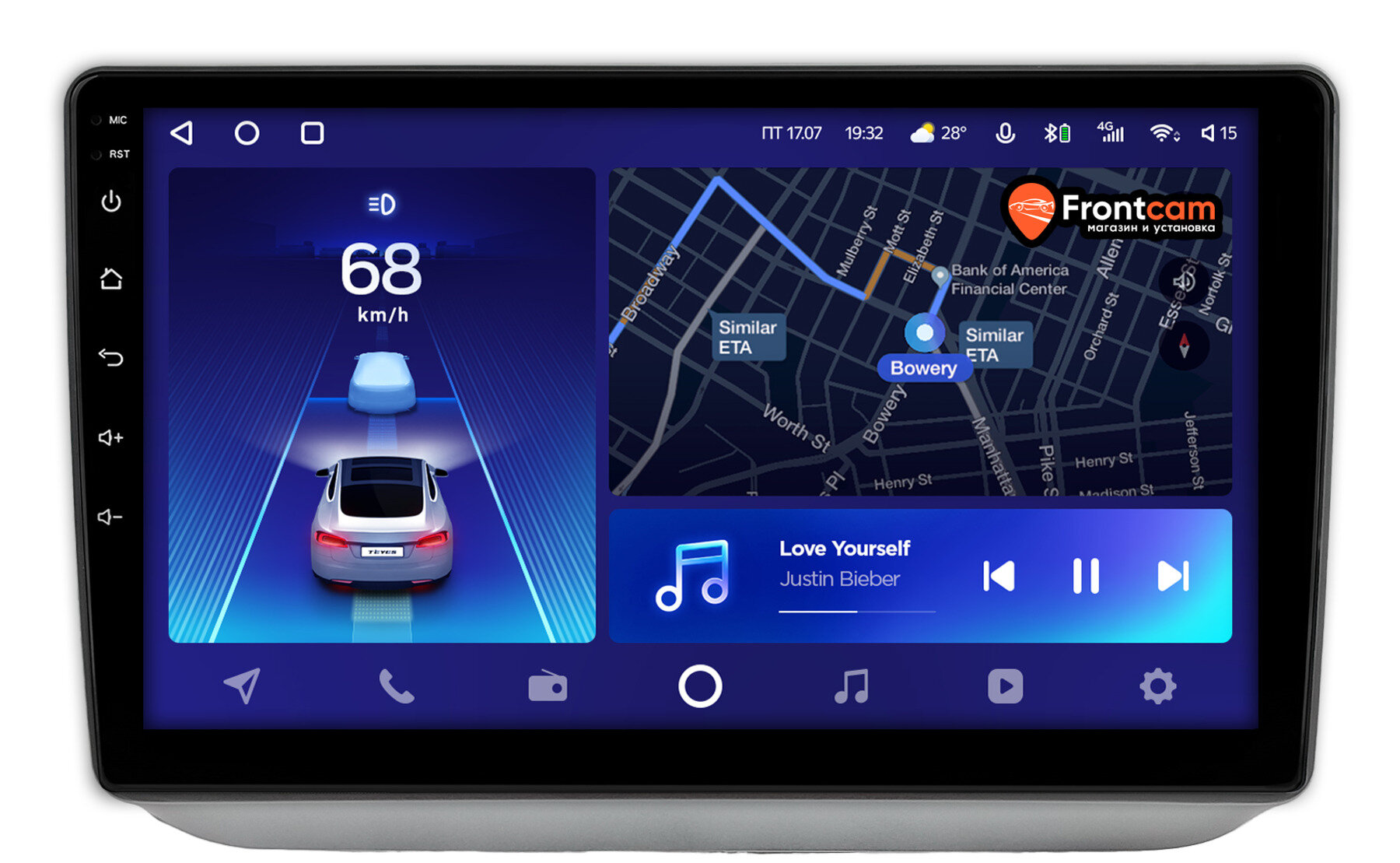 Штатная магнитола Teyes CC2 PLUS 4/32 10" RM-10-0835 Skoda Fabia 2 2007-2014 Android 10 (4G-SIM, DSP, QLed)