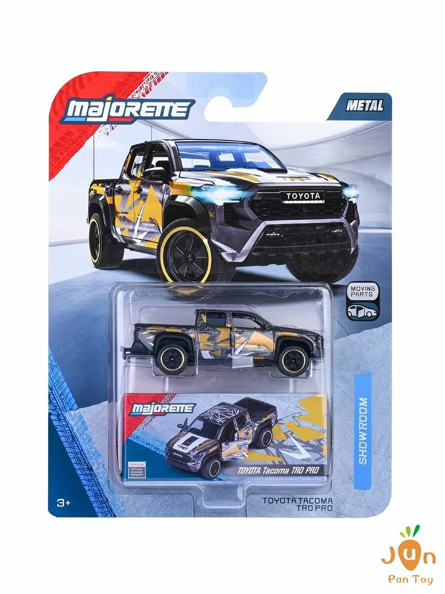 Majorette Showroom Toyota Tacoma TRD Pro / Металлическая коллекционная модель-игрушка - Toyota Pickup (масштаб 1:64). Двери открываются. Идеально в качестве подарка для коллекционера.