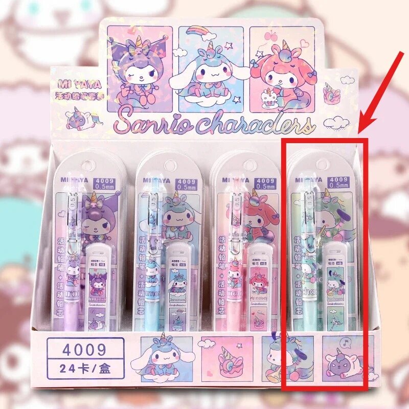 Набор механических карандашей Sanrio — милые высоковизуальные канцелярские принадлежности для девчачьих студентов, устойчивые к разрушению карандаши для письма со стержнями