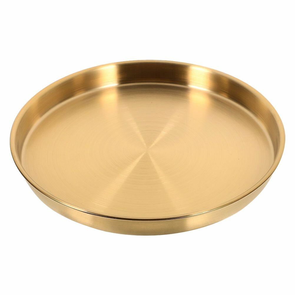 Подставка Для Колец И Украшений, Круглая, Из Нержавеющей Стали, Золотистого Цвета, Для Сервировки Блюд, 1 Шт