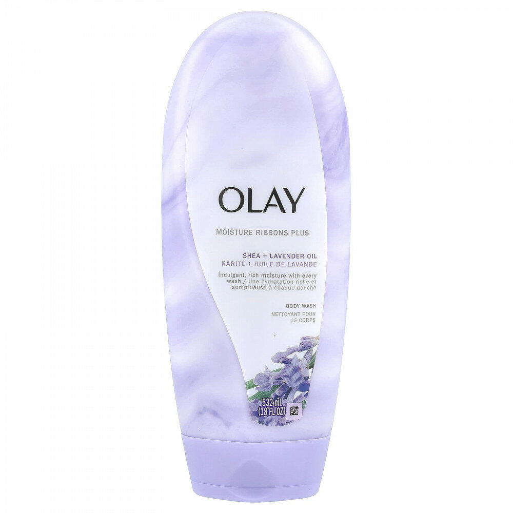 Olay, Moisture Ribbons Plus, гель для душа, масло ши и лаванды, 532 мл (18 жидк. унций)