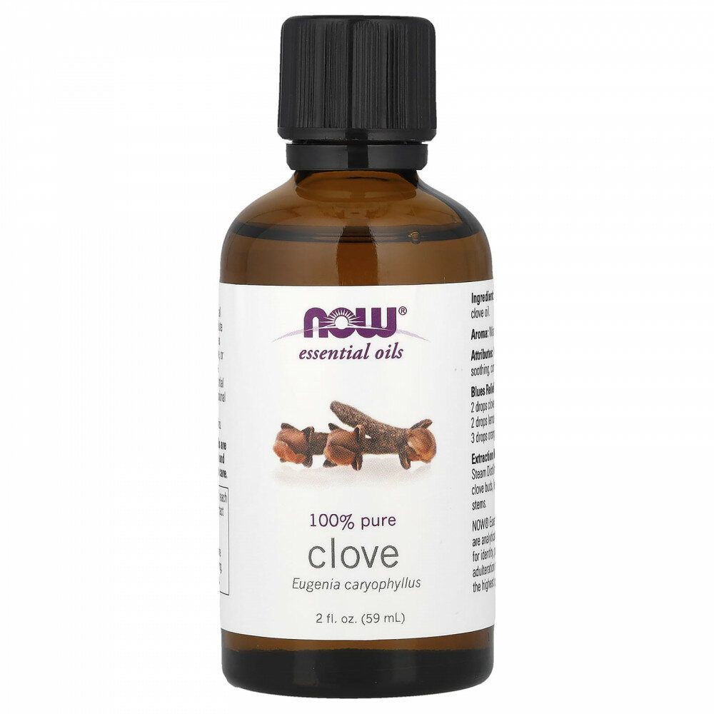 NOW Foods, Эфирные масла, гвоздика, 59 мл (2 жидк. унц.)