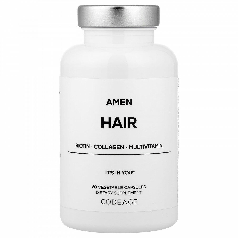 Codeage, Amen, волосы, 60 растительных капсул