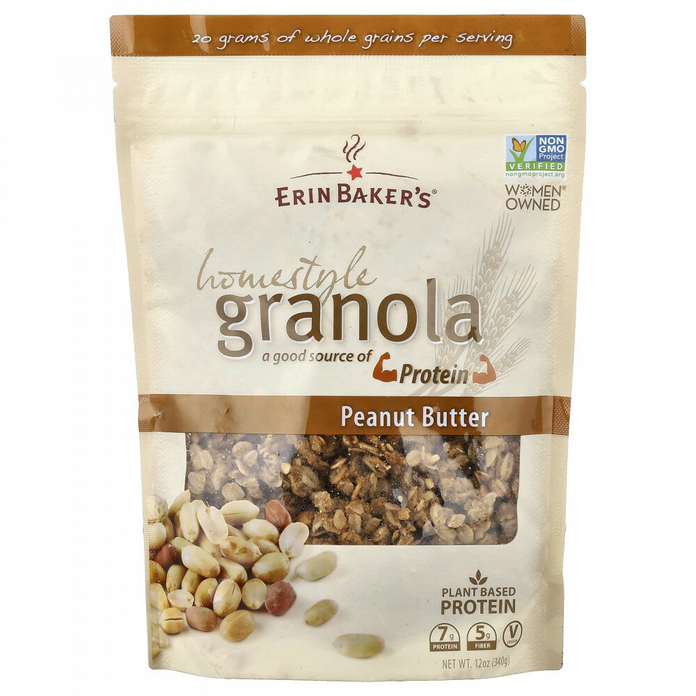 Erin Baker's, Домашная гранола, с арахисовым маслом, 12 унций (340 г)