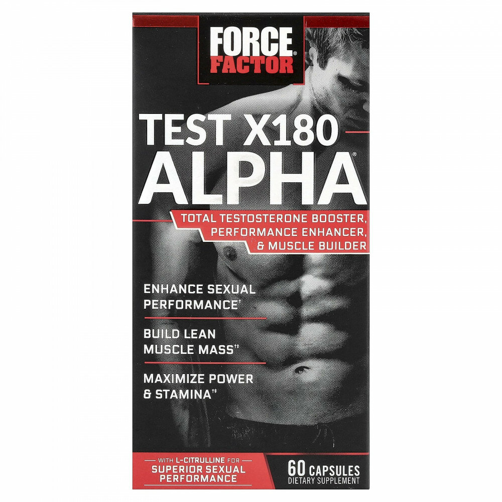 Force Factor, Test X180 Alpha®, 60 капсул