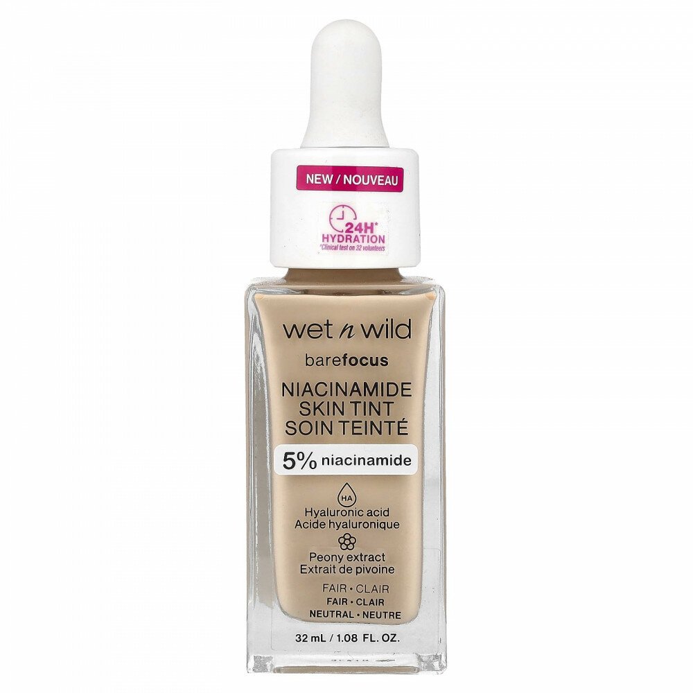 Wet n wild, Barefocus, никотинамид, краситель для кожи, 1116087 Fair, 32 мл (1,08 жидк. унции)