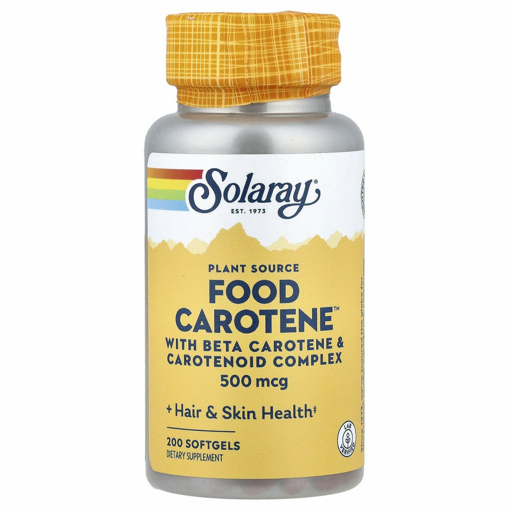 Solaray, Food Carotene™, 200 капсул