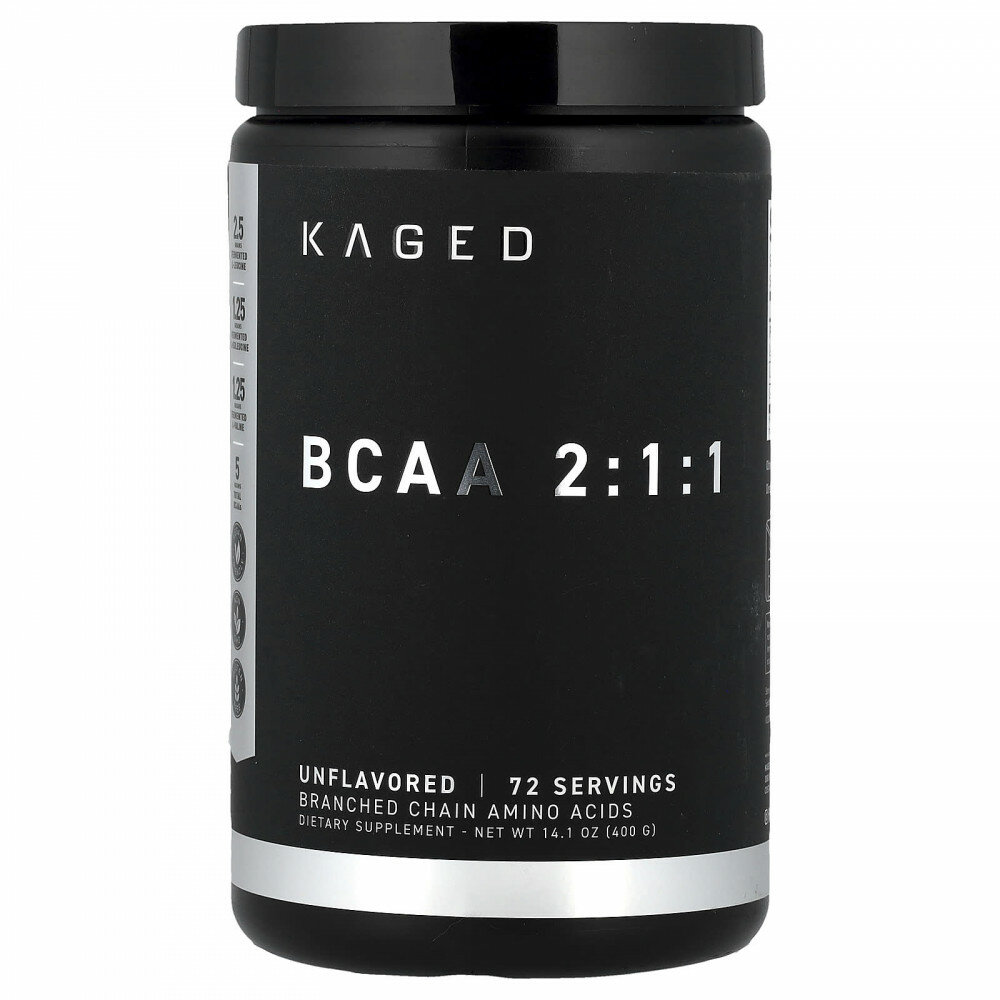 Kaged, BCAA 2:1:1, без добавок, 400 г (14,1 унции)