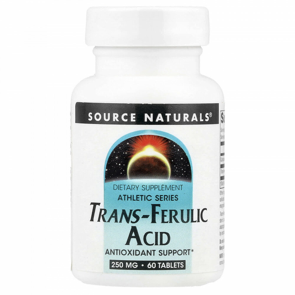 Source Naturals, Athletic Series, трансферуловая кислота, 60 таблеток