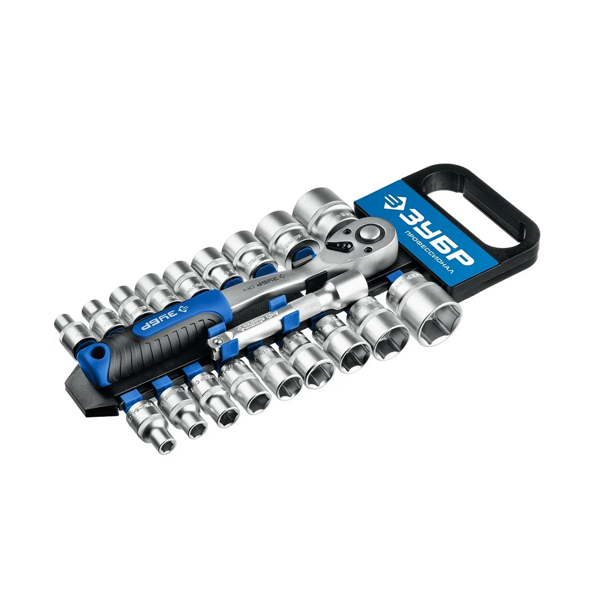 Набор инструментов ЗУБР "Профессионал" ТБ-20 27647-H20, 1/2", 20 предметов, трещетка в комплекте