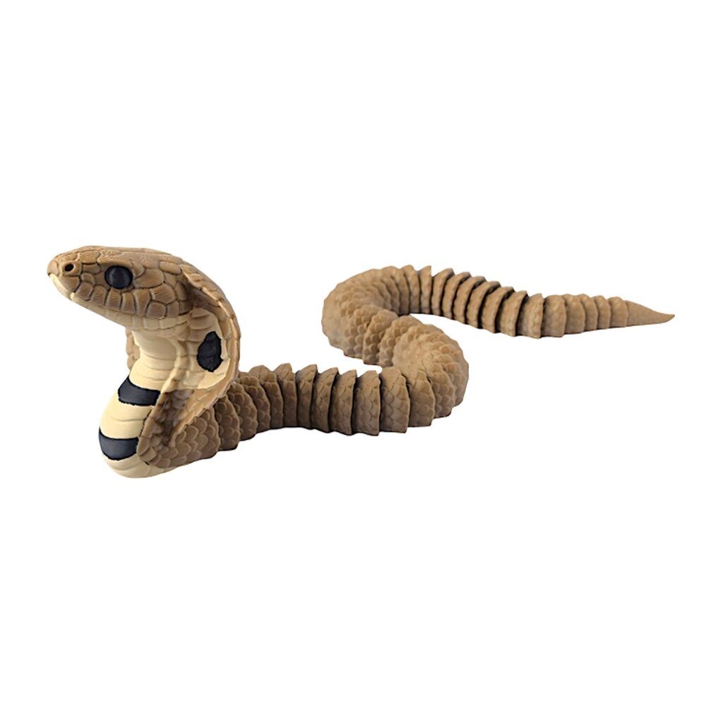 Реалистичная 3D Печатная Модель Кобры С Подвижными Суставами, Статуя Змеи Для Украшения Домашнего Офиса И Образовательного Дисплея