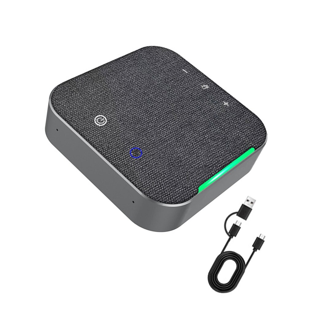 Конференц-Динамик и микрофон Портативный Bluetooth-совместимый Громкоговоритель с 360-градусным Звукоснимателем для Видеоконференций