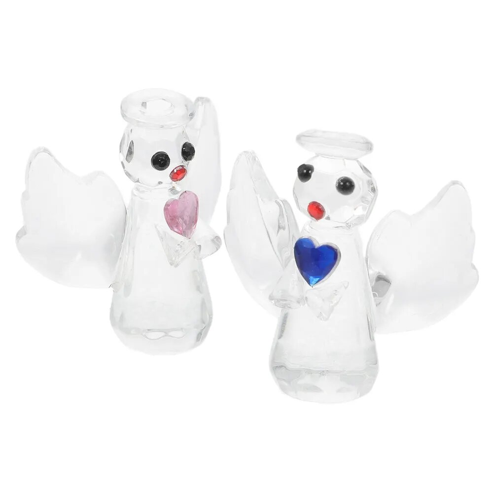 2 Штуки Стеклянные Ангелы Декор Ретро Размер 4 50X4 00X1 80Cm