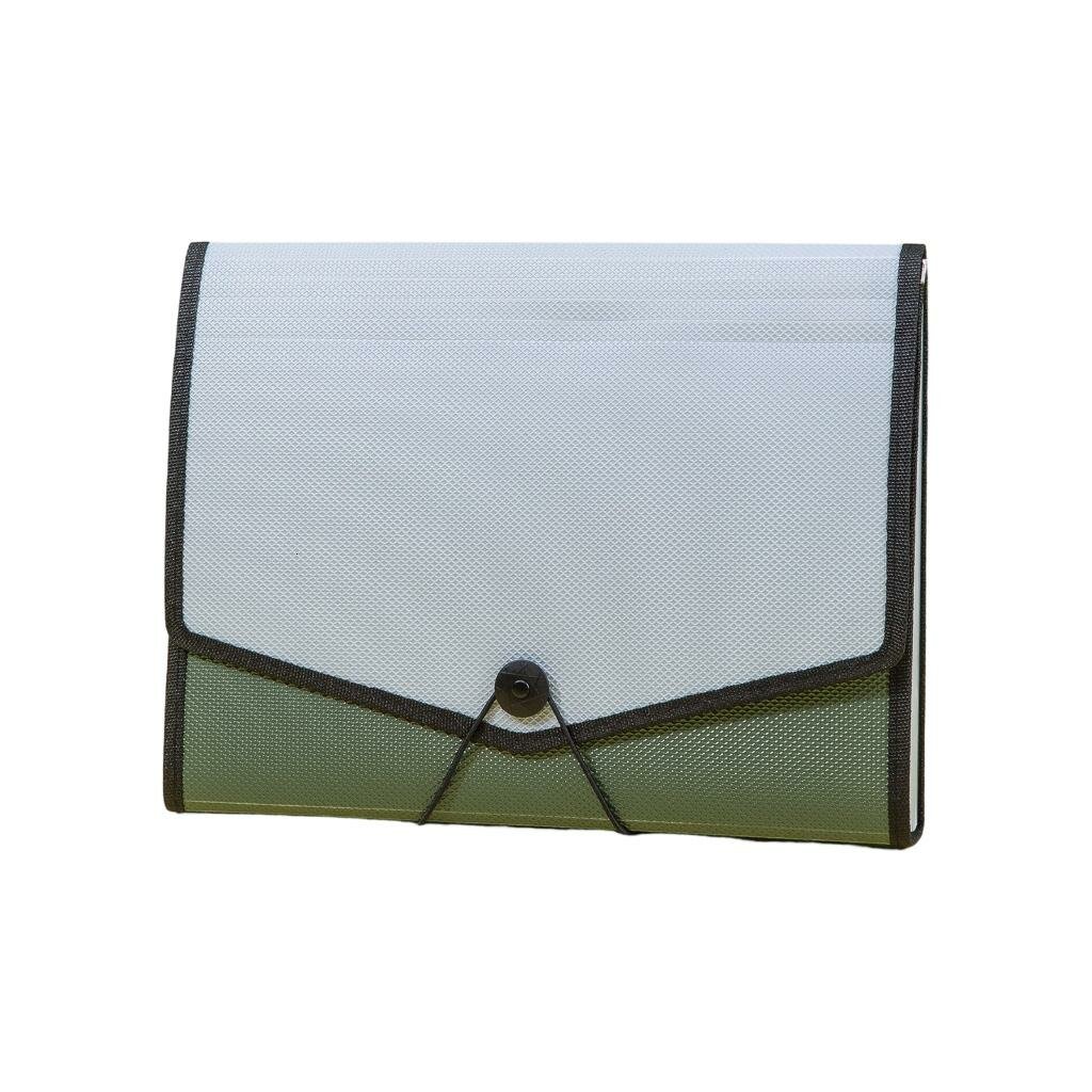 Портативный файл-органайзер из пластика, Зеленый - A4.