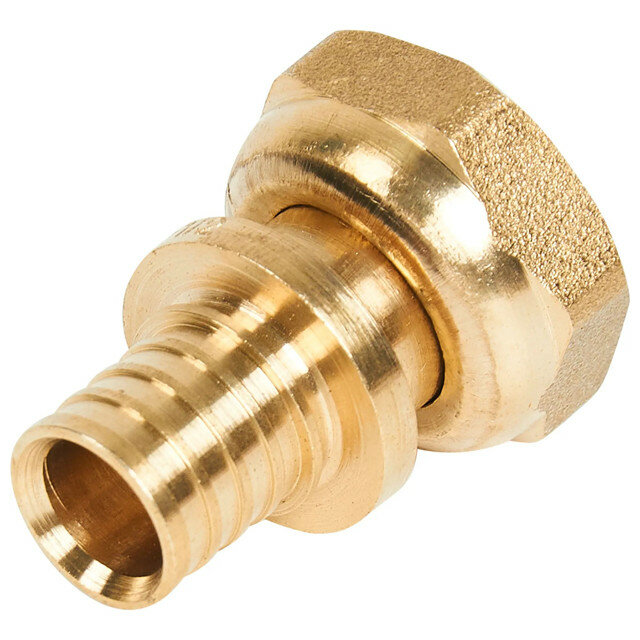 Соединитель аксиальный ростерм 0Б4004011, 16x1/2" ВР с накидной гайкой, латунь