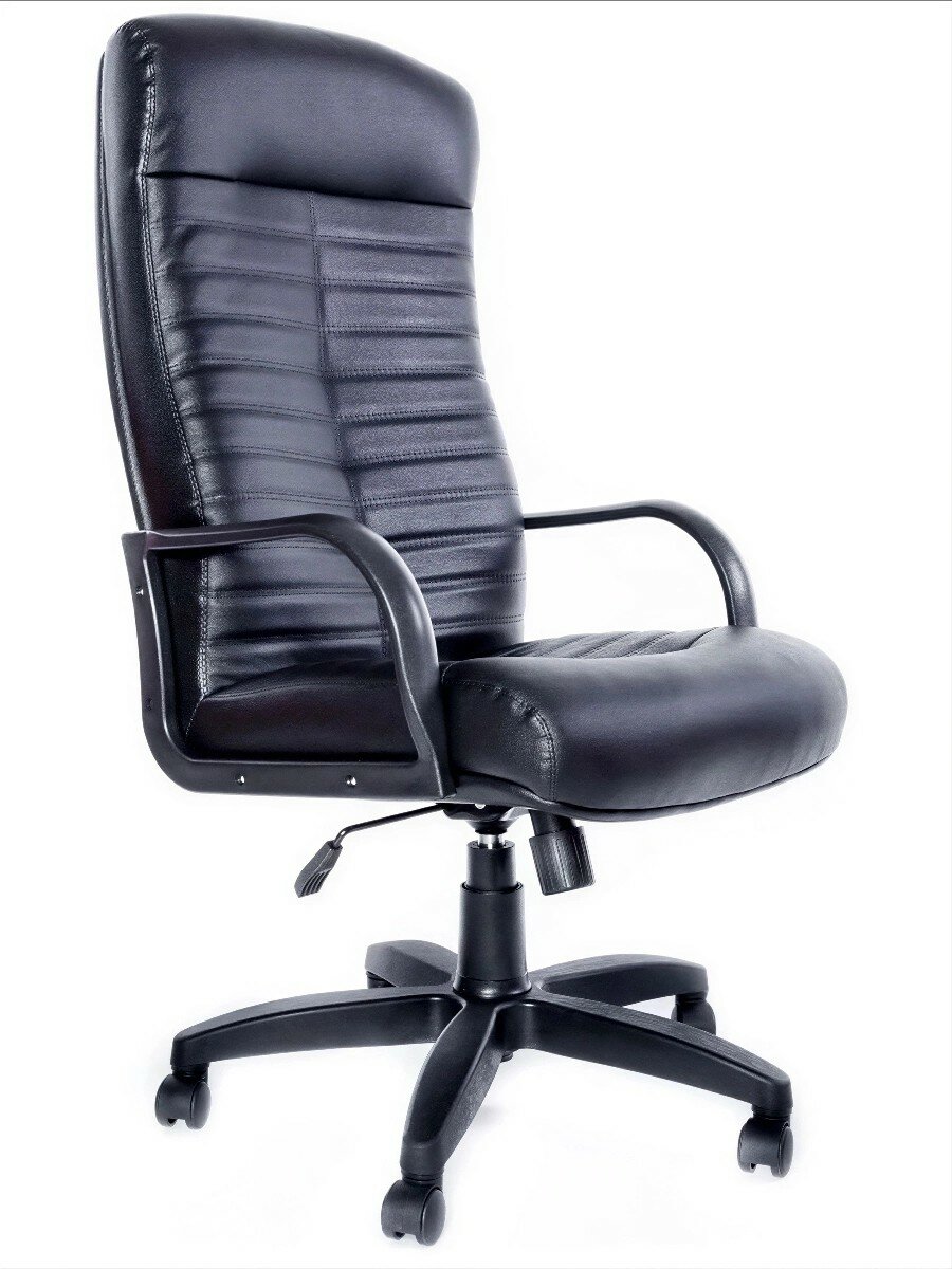 Компьютерное кресло руководителя Factor Орион 1П кожа/экокожа черная