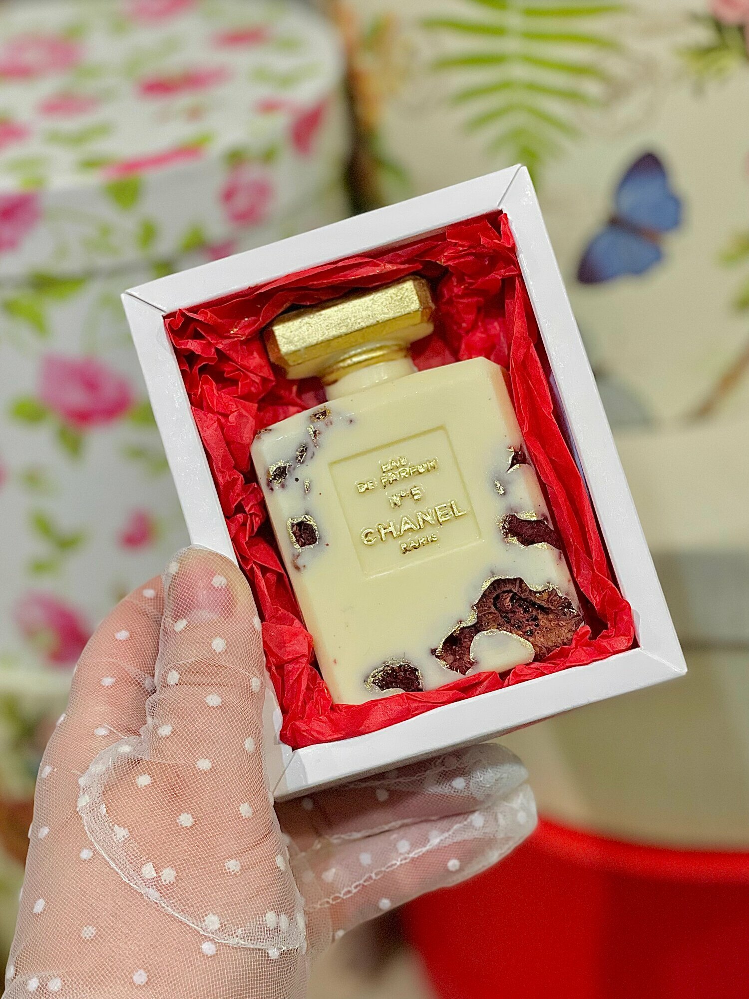 1 шт. Шоколадные духи, корпоративные подарки на 8 марта, шоколад с сублимированной малиной