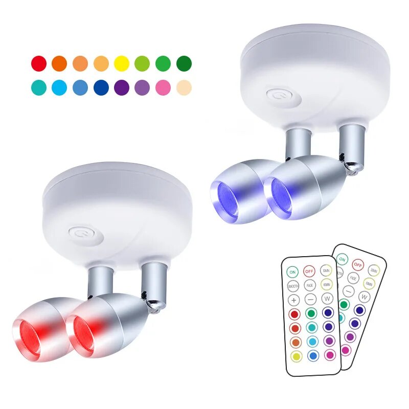 RGB светодиодный прожектор YSRSAI, белый, 2X Dual head