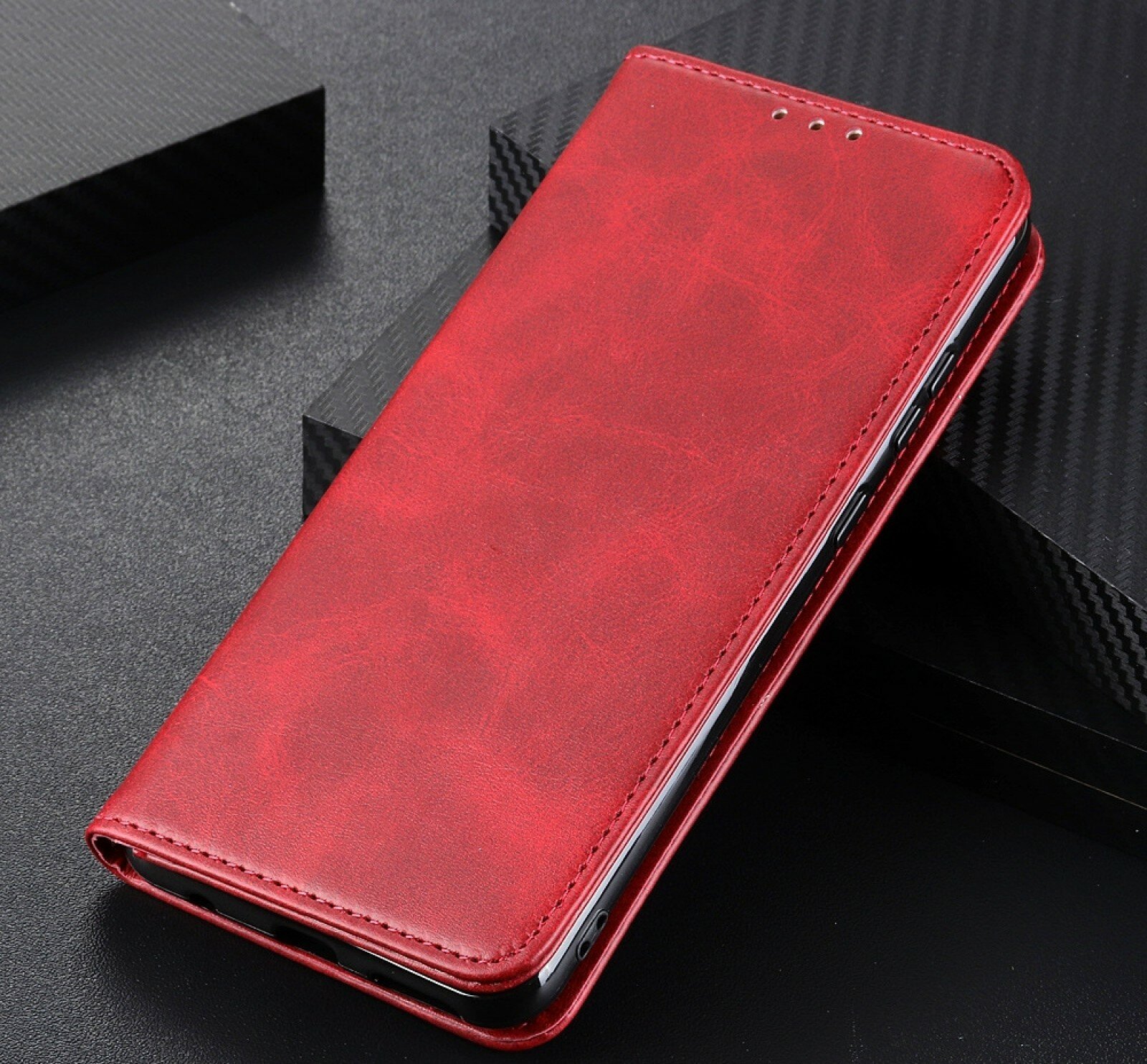 Чехол-книжка MyPads Robusto bello из импортной кожи с мульти-подставкой и визитницей для Google Pixel 7 Pro красный