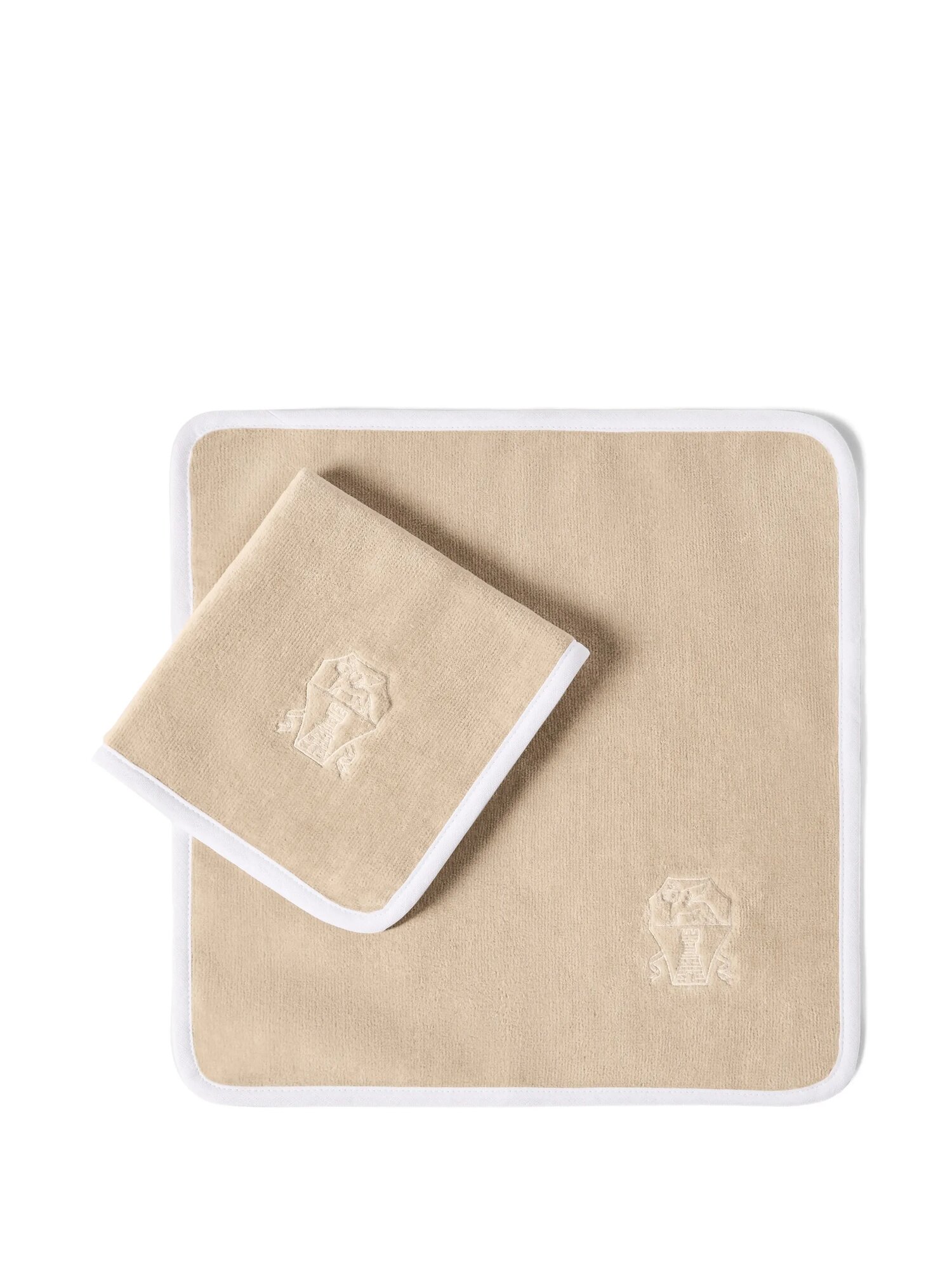 Халат BRUNELLO CUCINELLI 2-piece cotton terrycloth hand towel set with embroidery