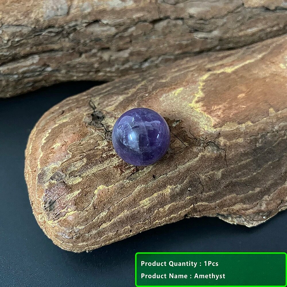 S3 Натуральный Мини Хрустальный Шар Круглая Бусина 16 мм Редкий Мрамор Рейки Исцеляющий Кварц Аметист Натуральный Агат Минеральный Образец