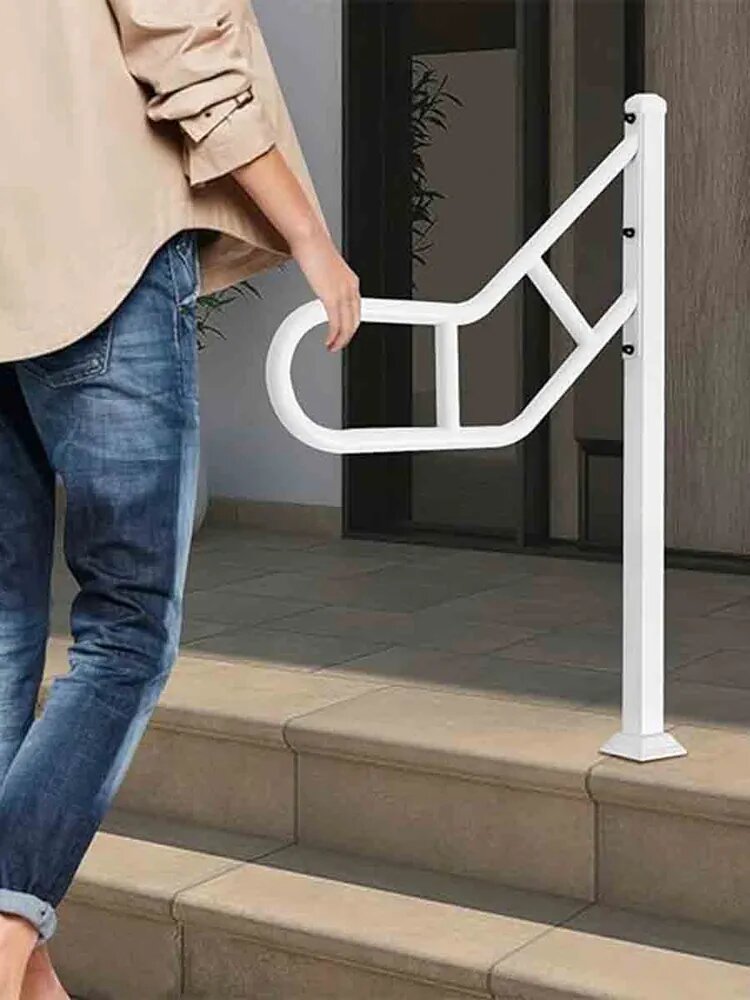 Однопочтовые перила для наружных 1-2 ступеней, U-образные металлические напольные лестничные перила