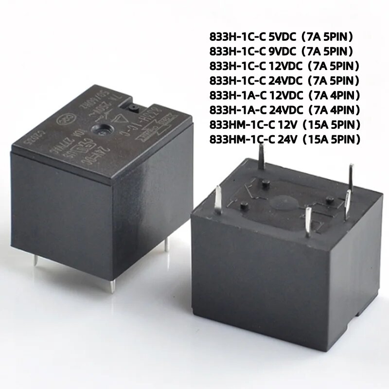 Реле SONG CHUAN 833H-1C-C 12V, 10 шт.