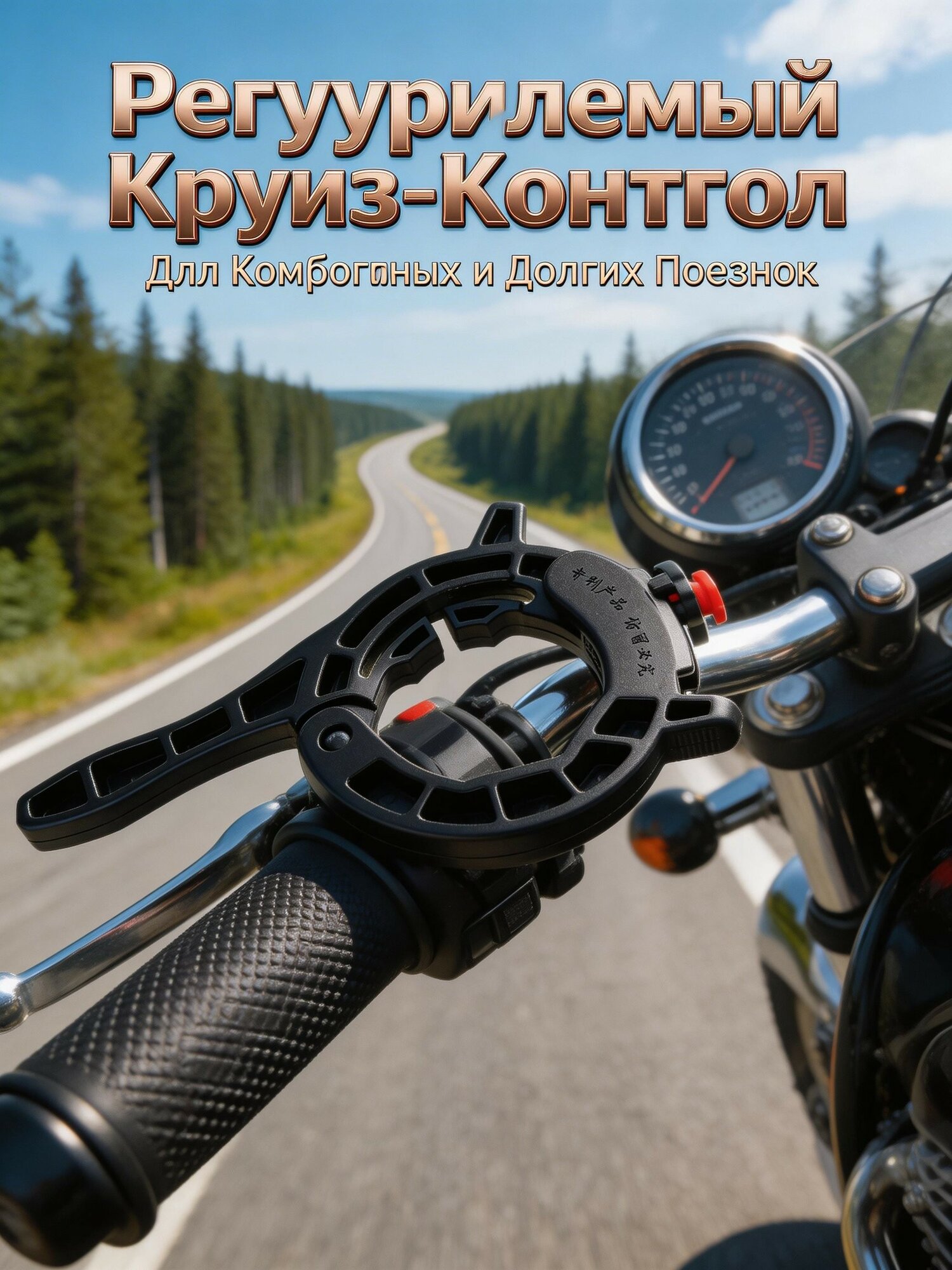 Регулируемый фиксатор дроссельной заслонки мотоцикла, ABS зажим для круиз-контроля чтобы снизить усталость рук и повысить комфорт при длительных поездках