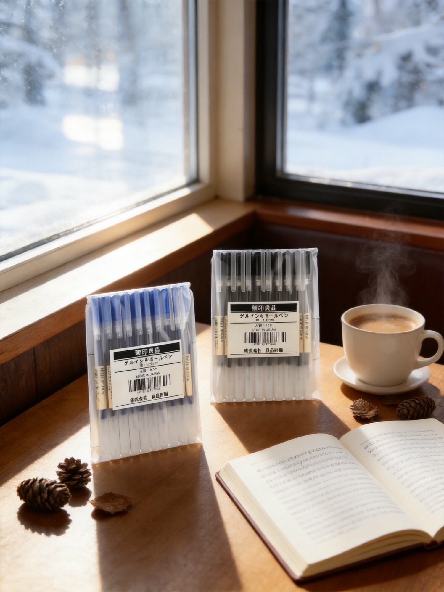 Гелевые ручки Muji 0.38 мм, набор 20 штук черный и синий, плавное письмо для учебы, офиса, заметок и творчества