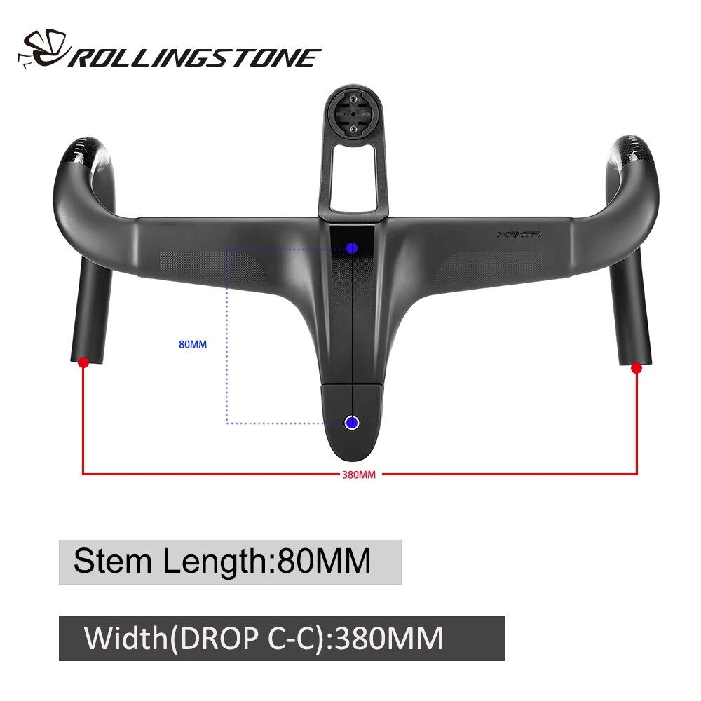 Руль дорожный ROLLING STONE 380-80mm