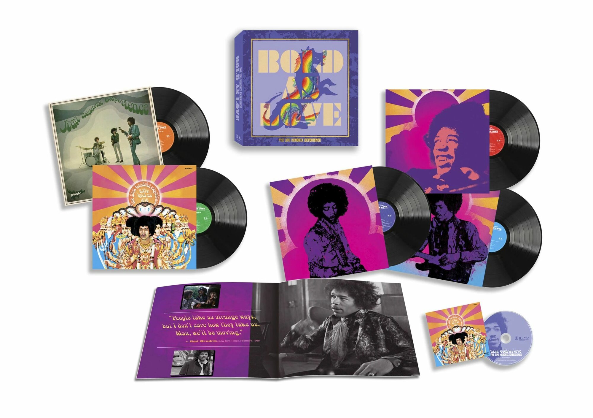 Виниловая пластинка Jimi Hendrix - Bold As Love (5LP + BR-A Box Set) Limited, 2025
