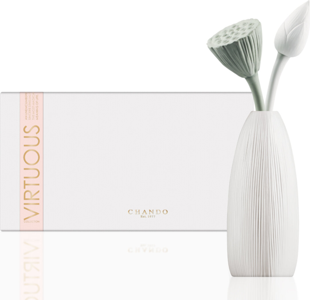 Chando Ароматический диффузор "Чистота лотоса", аромат "Жасмин и плюмерия" Lotus Purity Jasmine Plumeria Diffuser 150ml