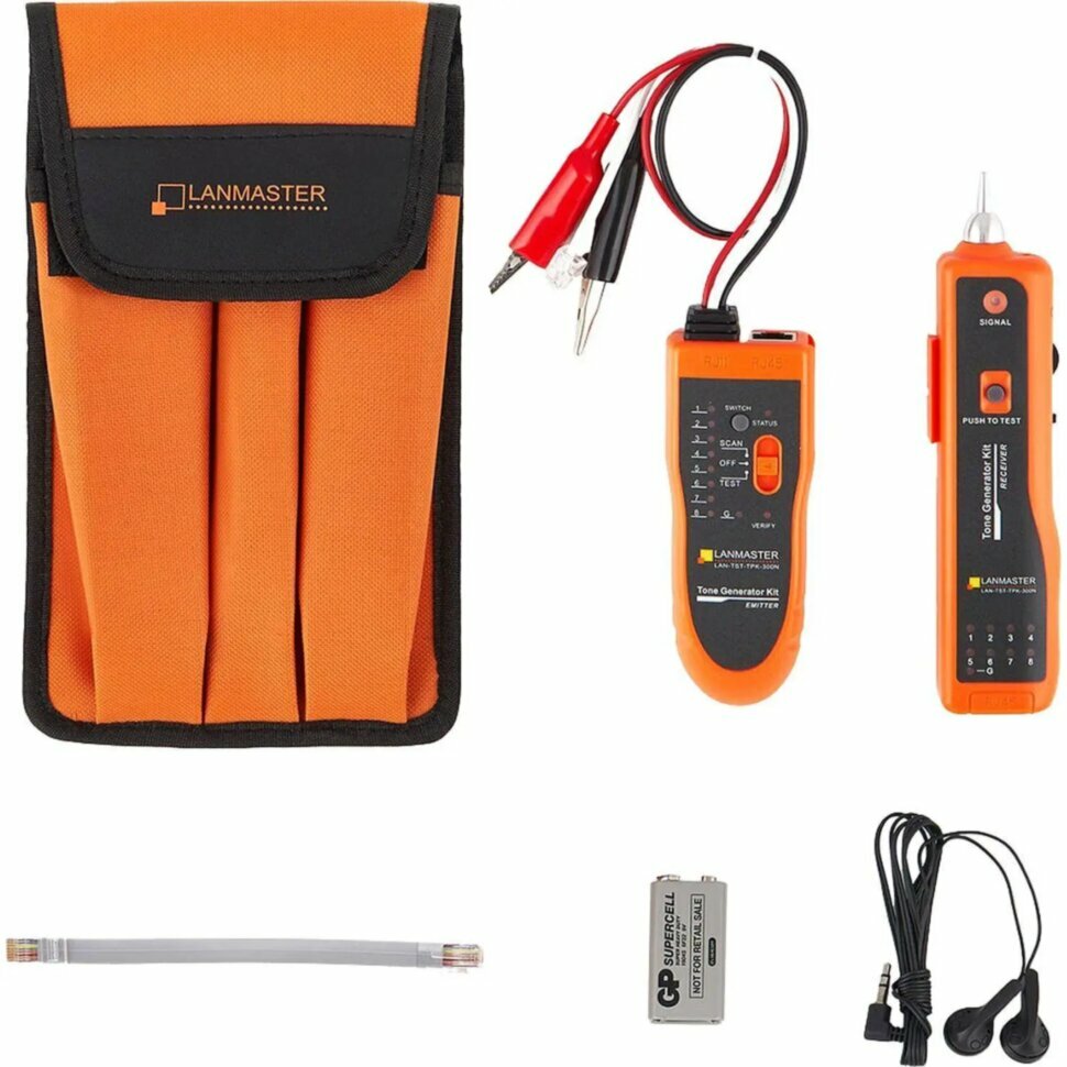 Набор инструментов LANMASTER LAN-TST-TPK-300N щуп+тон-генератор, тест. разв, 2167579