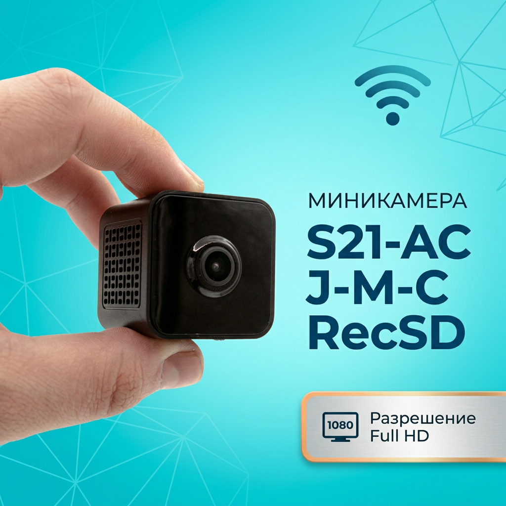 Миниатюрная WI-FI IP камера наблюдения с записью JMC-AC-S21
