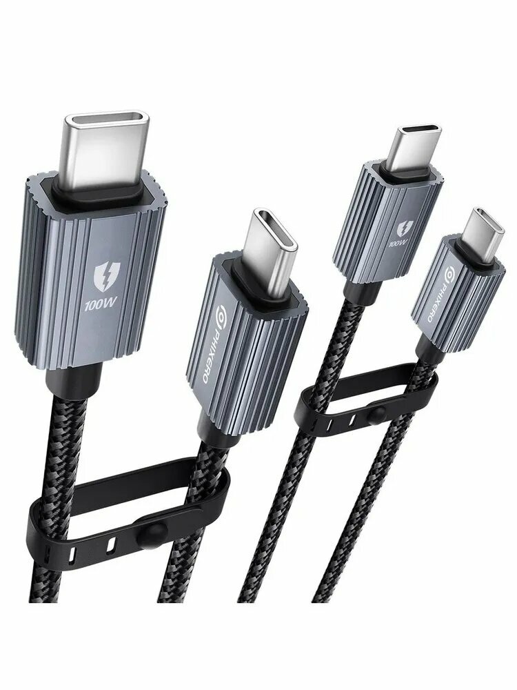 PHIXERO Кабель для мобильных устройств USB Type-C/USB Type-C, 1 м, черный