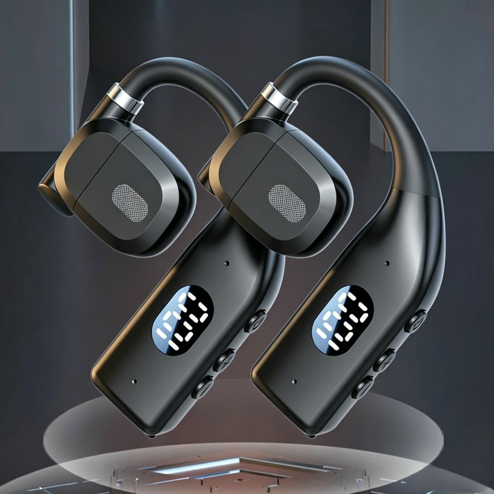 Наушники беспроводные с микрофоном, Bluetooth, USB Type-C, серый металлик, черный гарнитура type-c для звонков