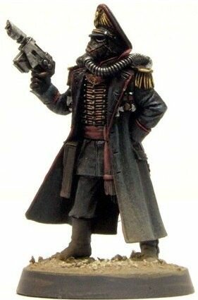 Krieg Comissar 2. С подставкой. Warhammer 40.000