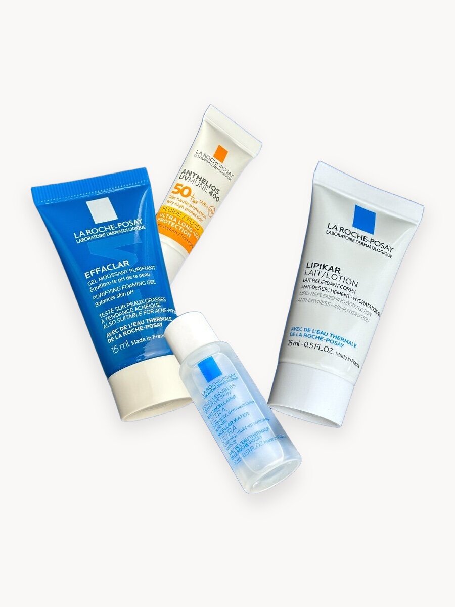 Набор миниатюр для ухода за кожей лица, 4 этапа, La Roche-Posay