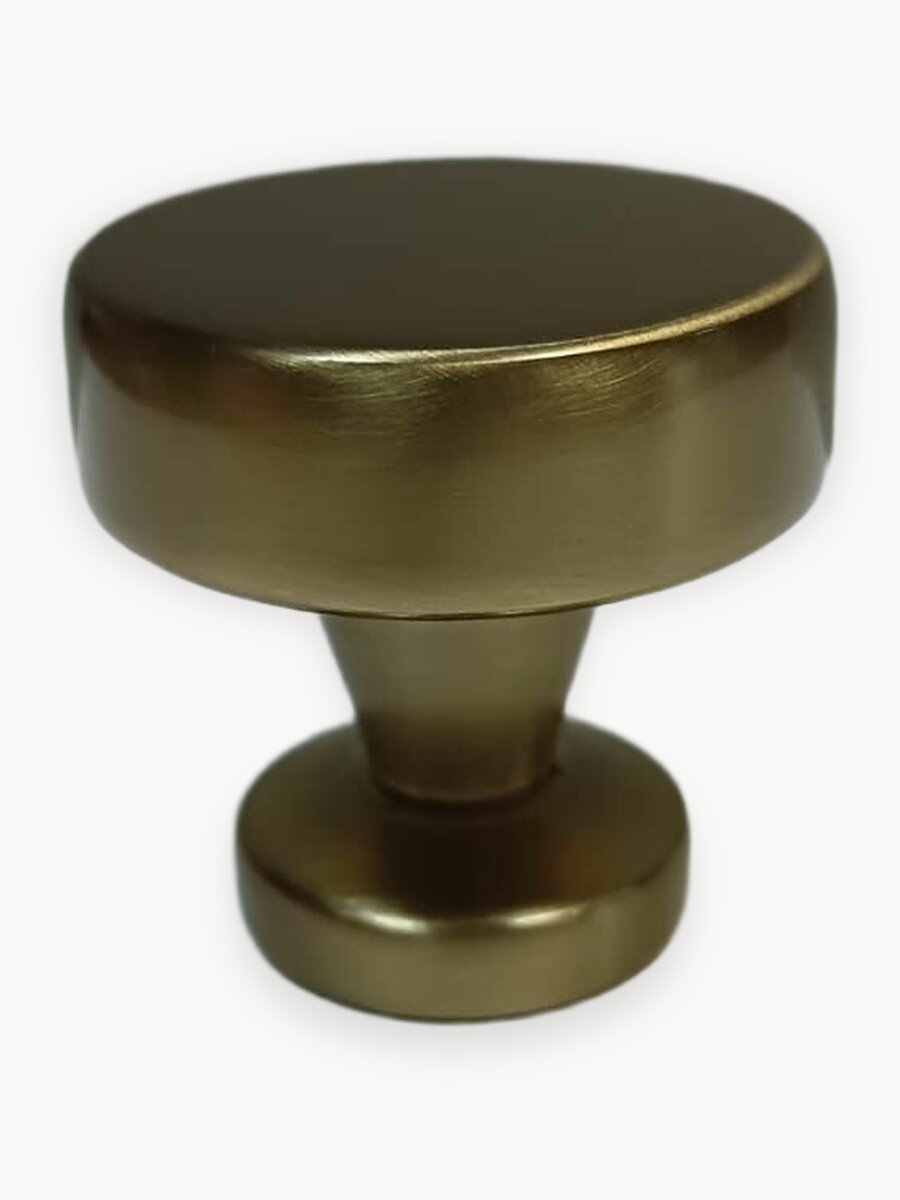 Ручка кнопка модерн, Champagne Gold, матовая латунь, 1 шт, Турция