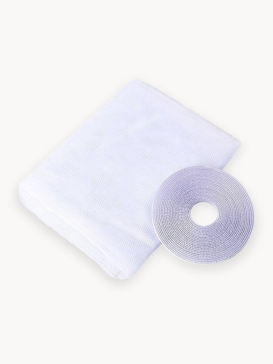 Москитная сетка на окна от мух и комаров с крепежной лентой 1,5х1,5 м