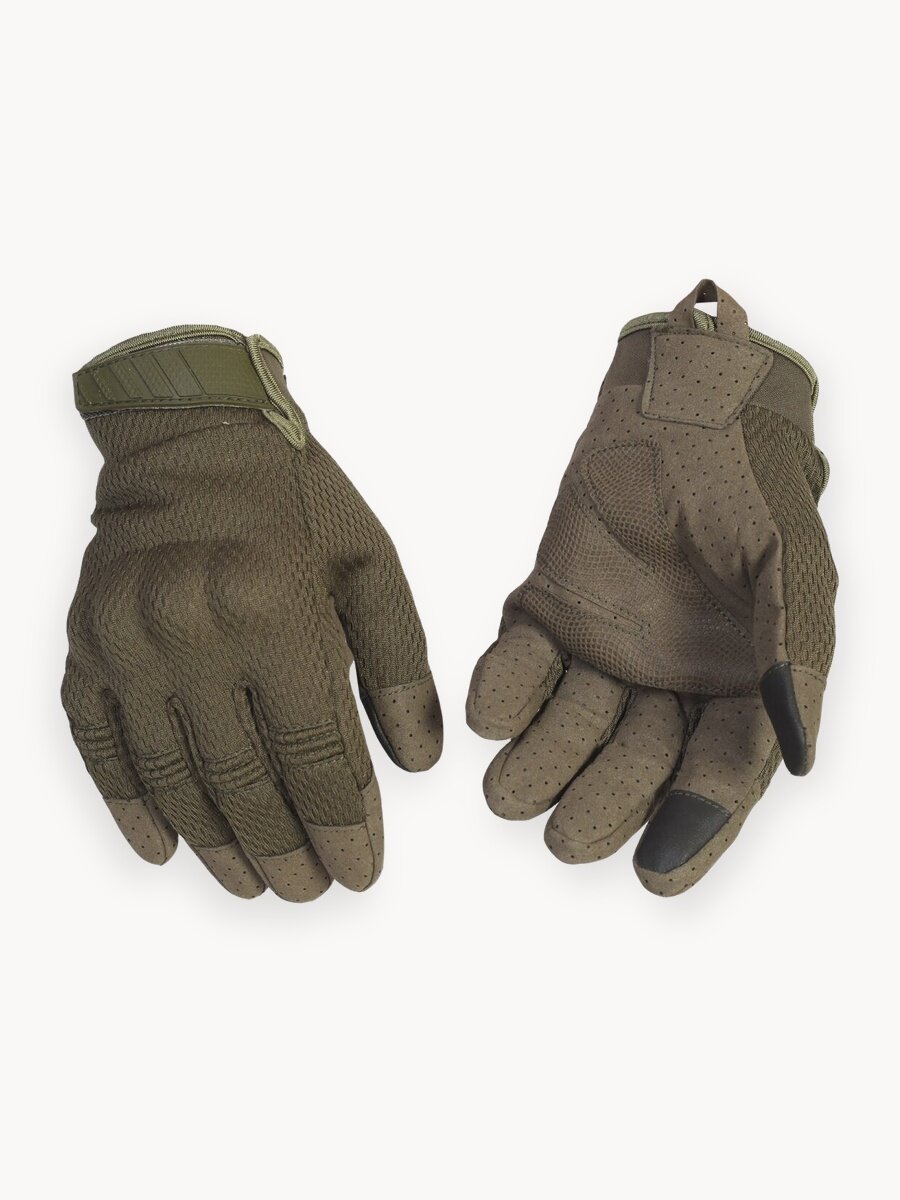 Перчатки с кевларовой нитью, цвет хаки, размер XL (обхват ладони 24-27см)